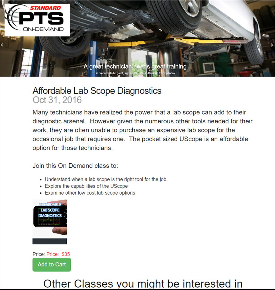 Affordable Lab Scope Diagnostics, a PTS On-Demand webinar on Oct 31st